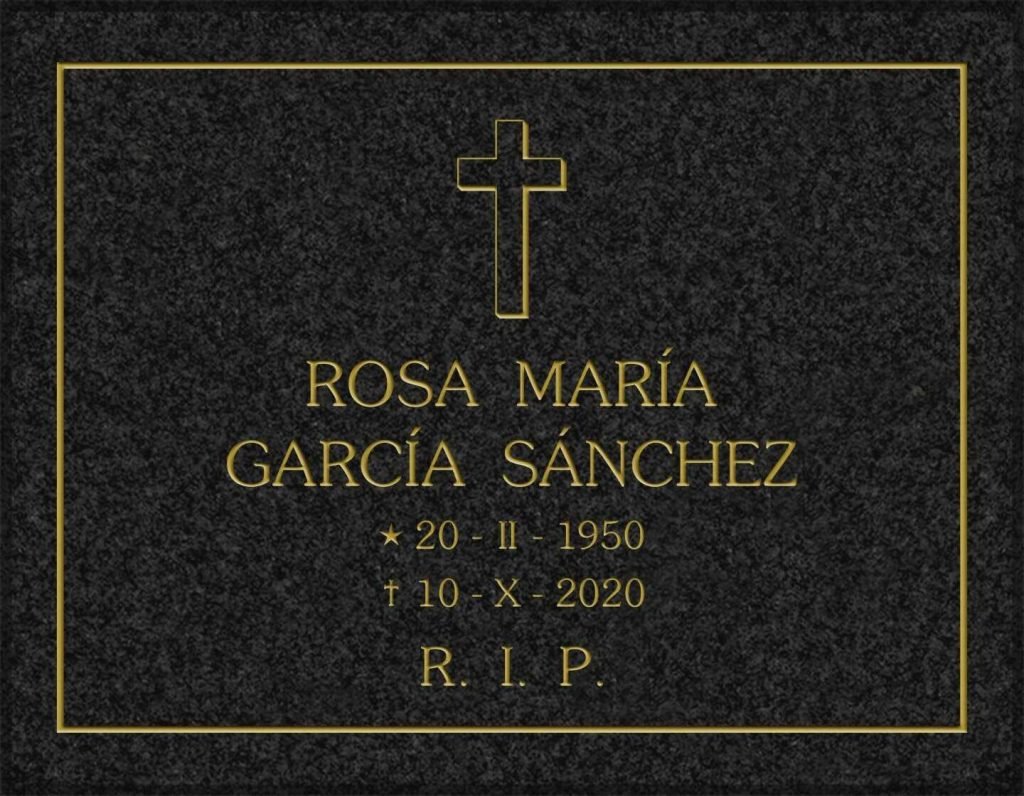 Lápida grabada gran formato letras G.385 - Mármoles Artesanos