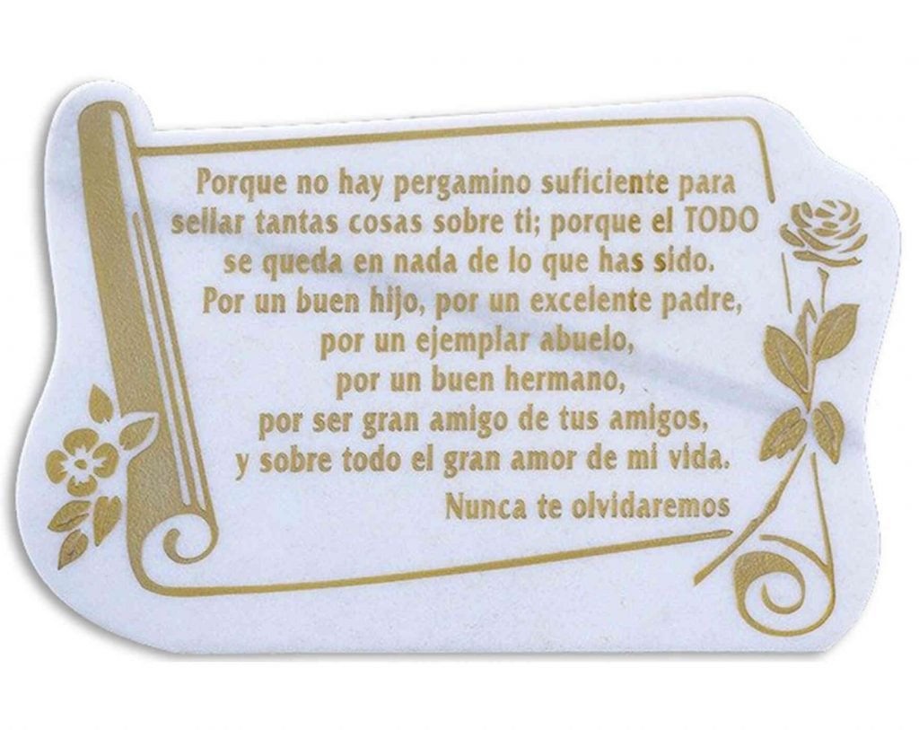 Libros y pergaminos para tumbas - Mármoles Artesanos
